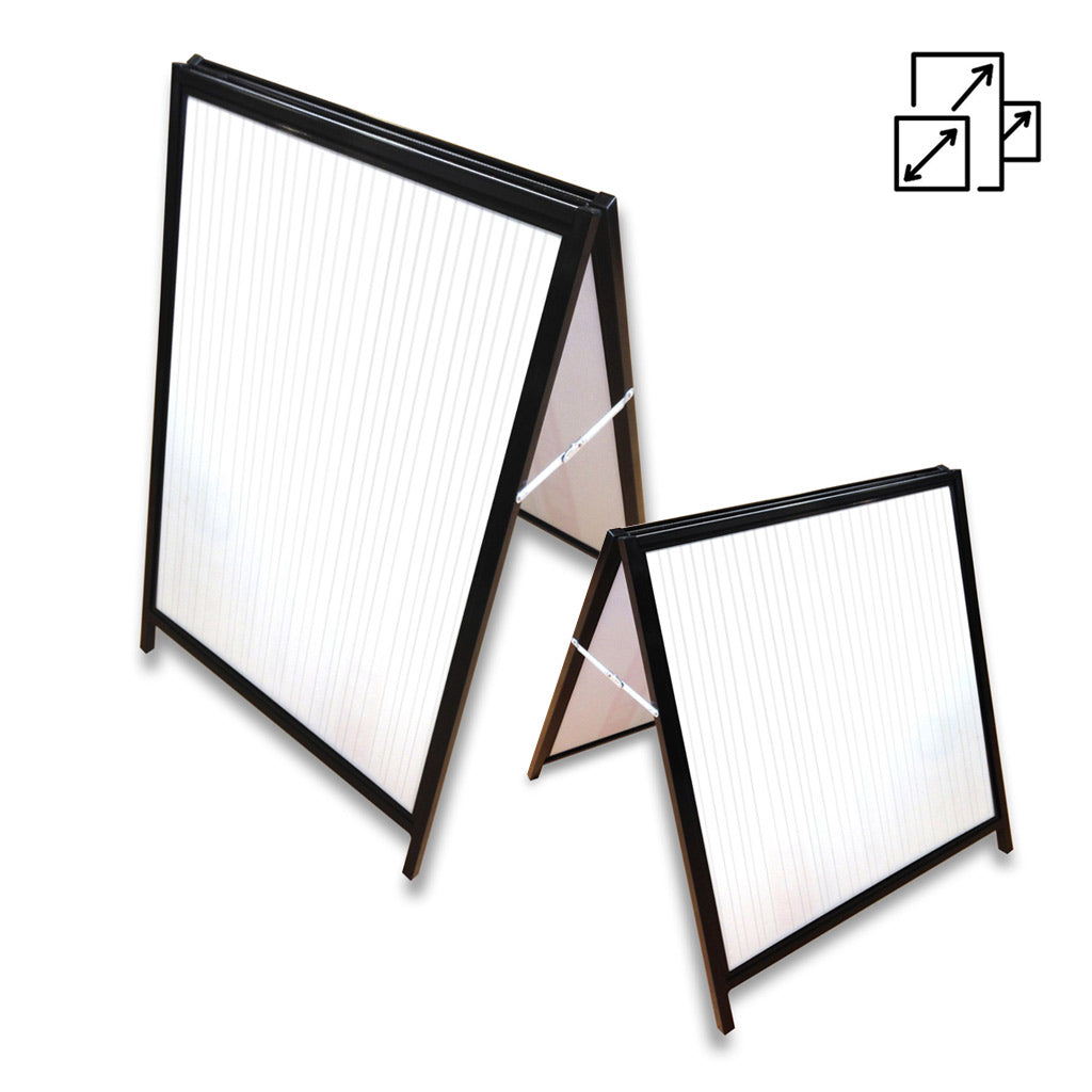 Frame Sign A Frame METAL/Blk for changeable CORF inserts — Euro Signs ...