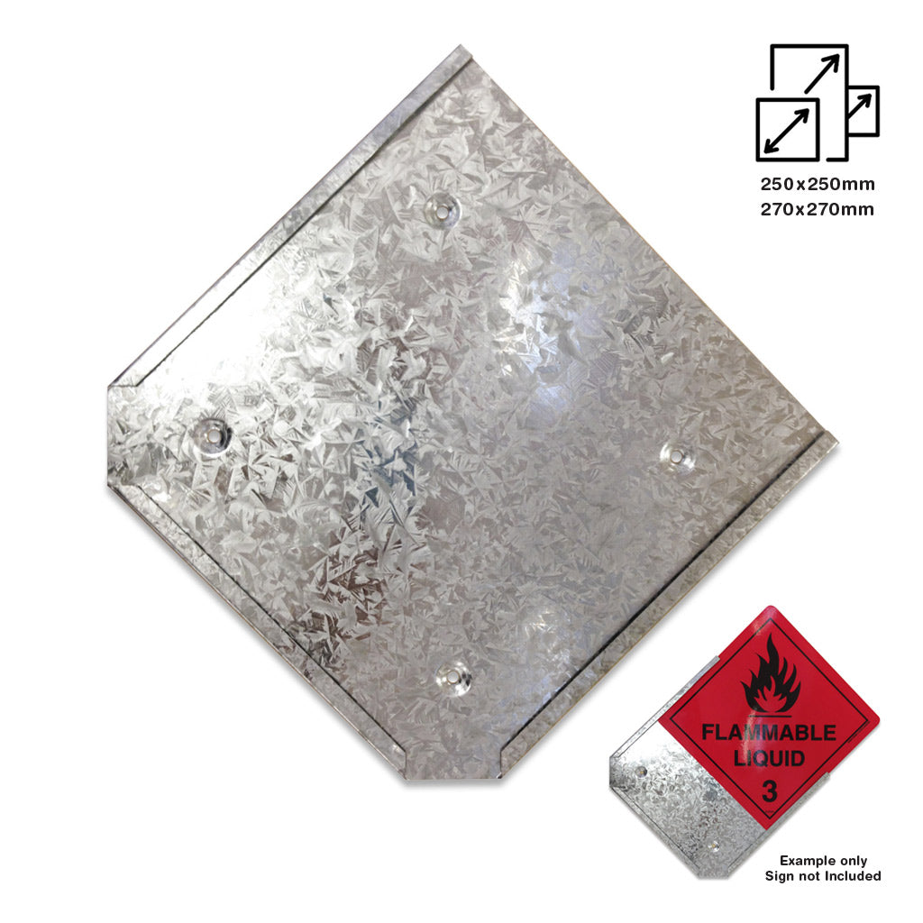 PLACARD Class Label holder Galvanised — Euro Signs & Safety