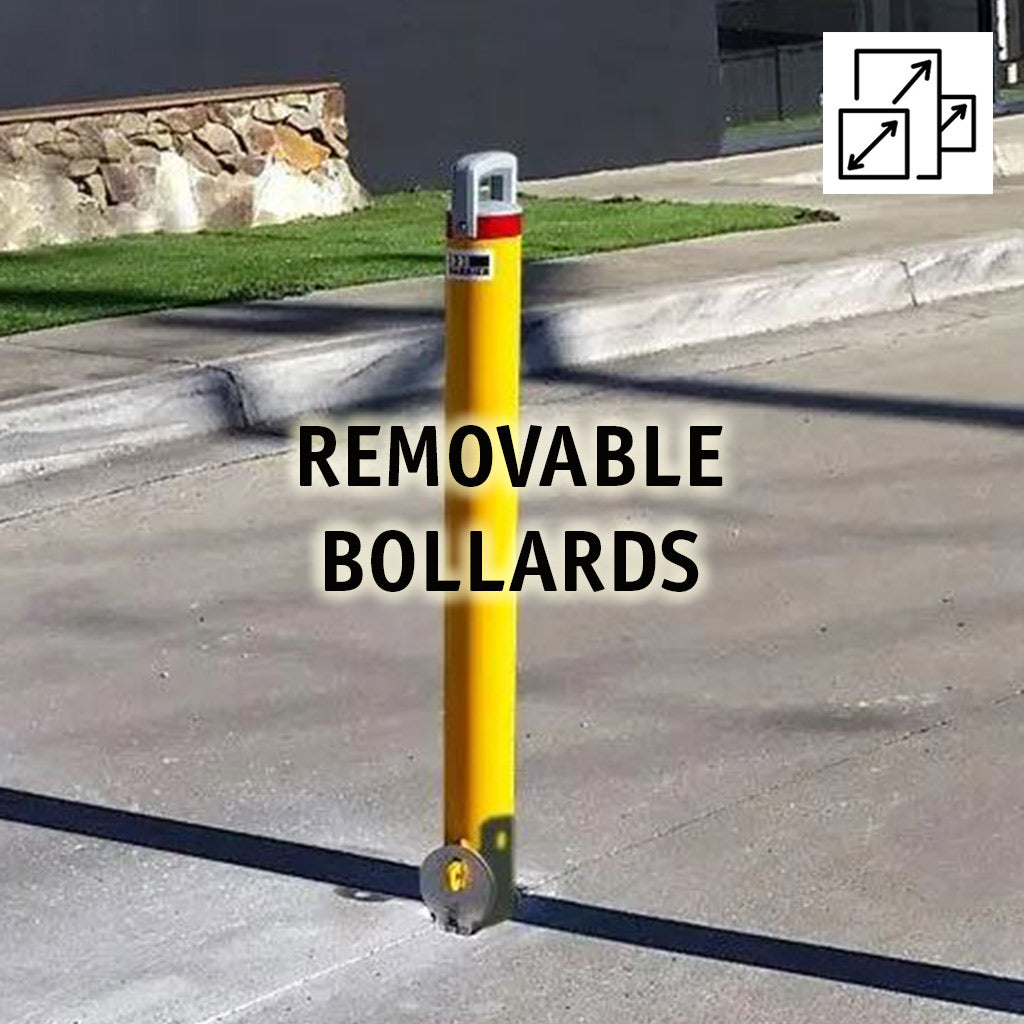 Bollard Metal Sleeve-lok REMOVABLE Posts Galv&Pwd Coat Yellow — Euro ...
