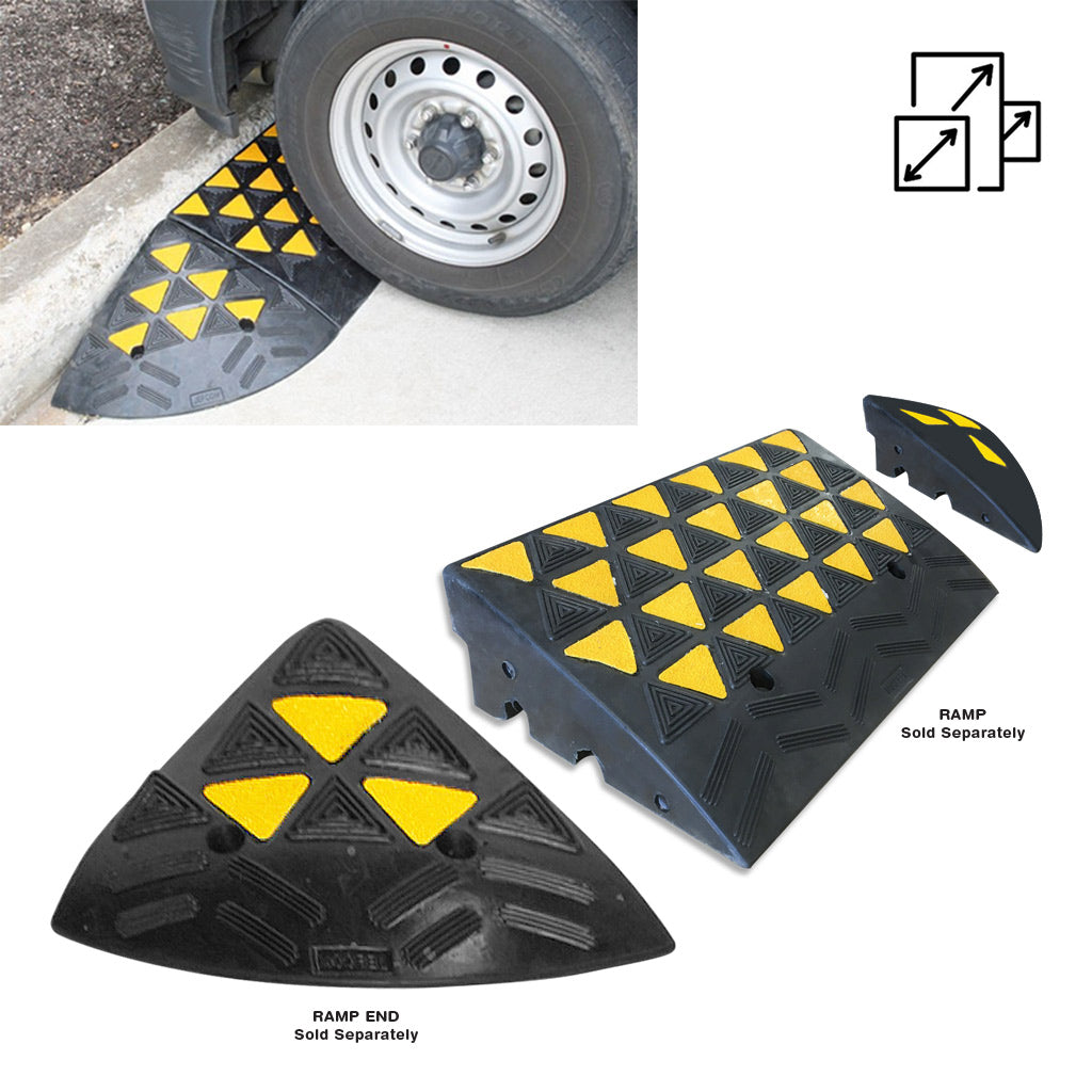 Ramp Kerb - HI VIS RUBBER Blk/Ylw — Euro Signs & Safety