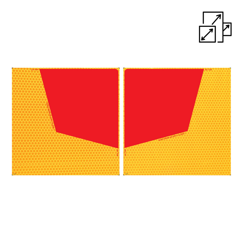 Sign Vehicle REAR MARKERS Class 1 reflective Red/Yellow x qty 1 Pair ...