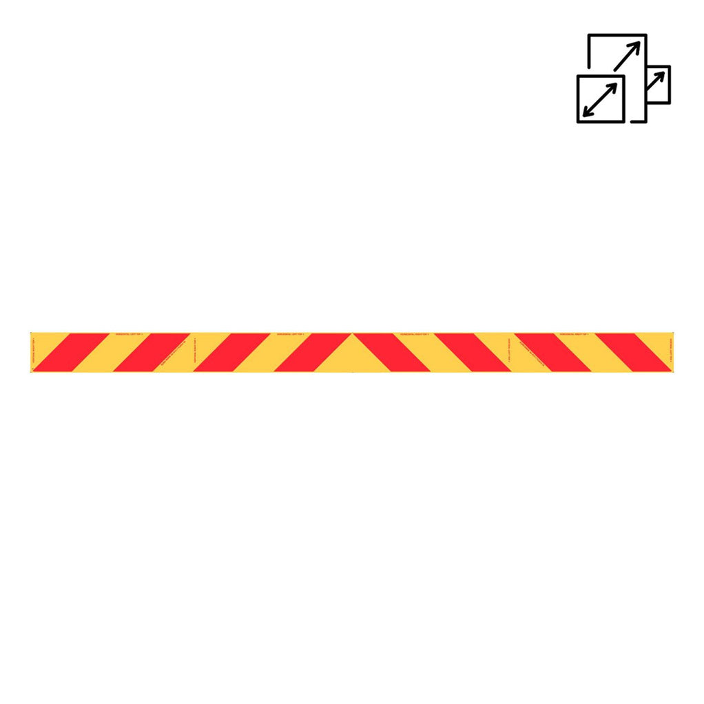 Sign Vehicle REAR MARKER STRIPE Class 1 reflective Red/Yellow — Euro ...