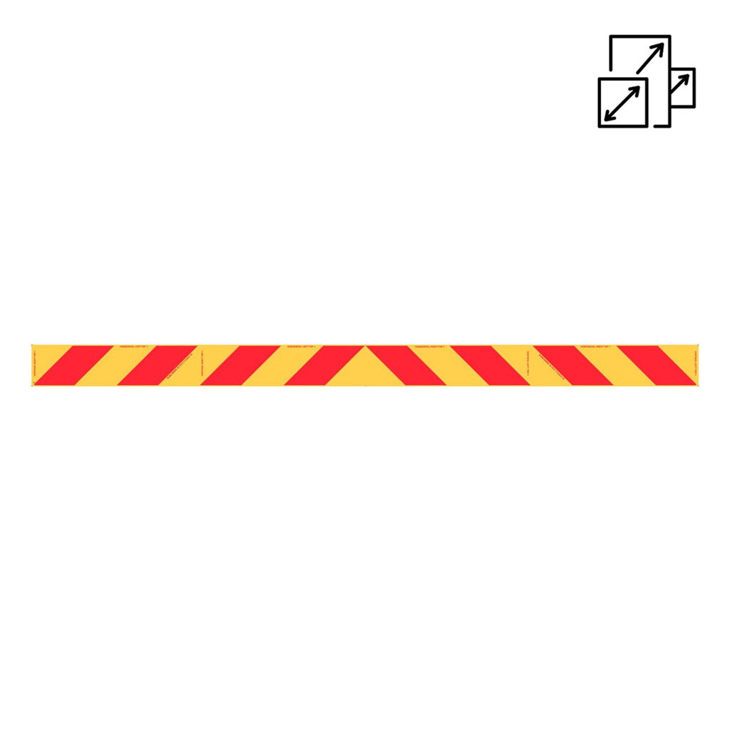 Sign Vehicle REAR MARKER STRIPE Class 1 reflective Red/Yellow — Euro ...