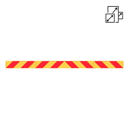 Sign Vehicle REAR MARKER STRIPE Class 1 reflective Red/Yellow — Euro ...
