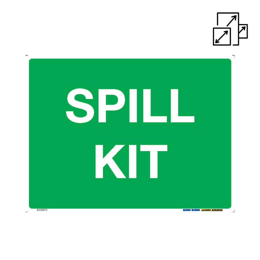 Sign SPILL KIT White/Green — Euro Signs & Safety