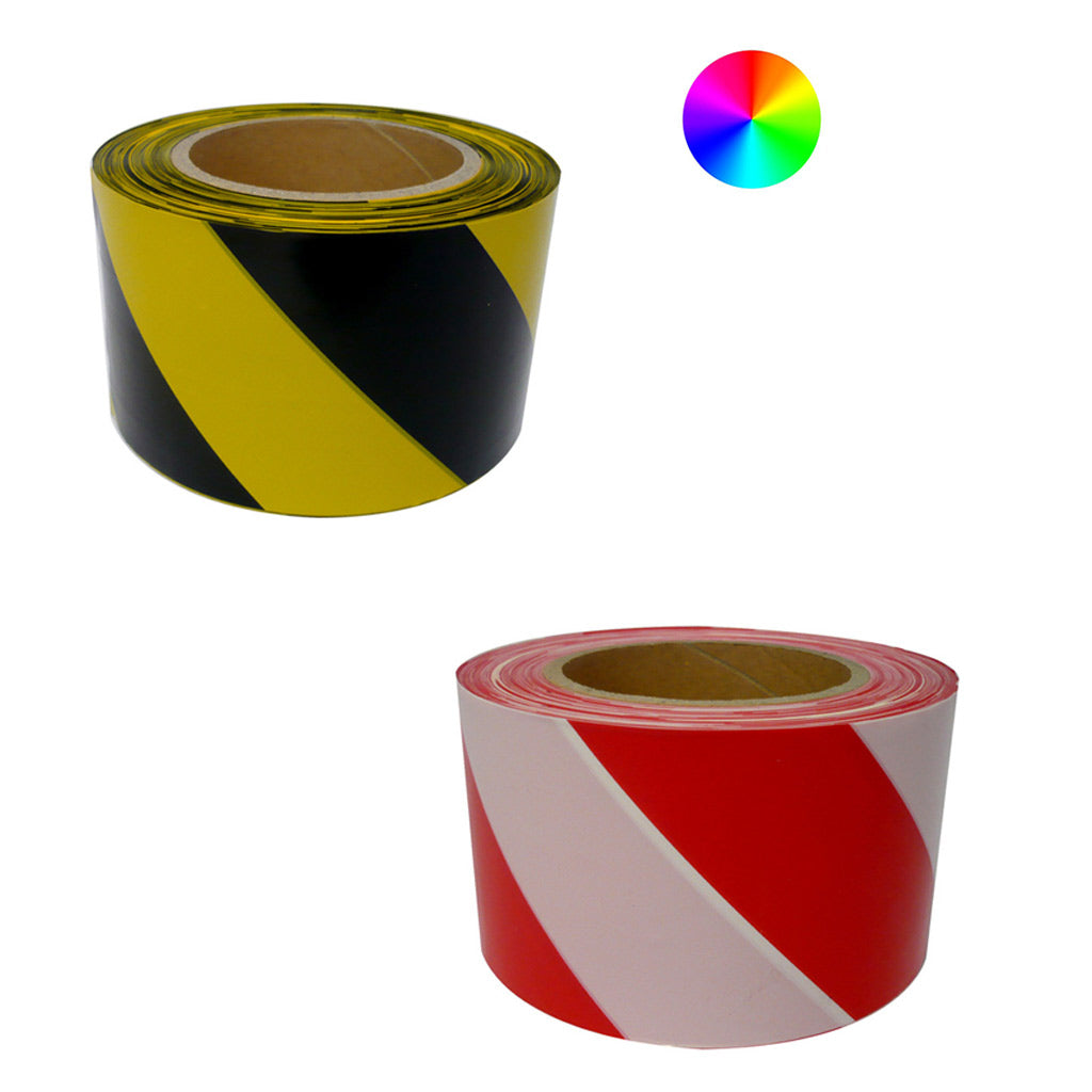 Tape Warning - Striped width 75mm x length 100 metres — Euro Signs & Safety