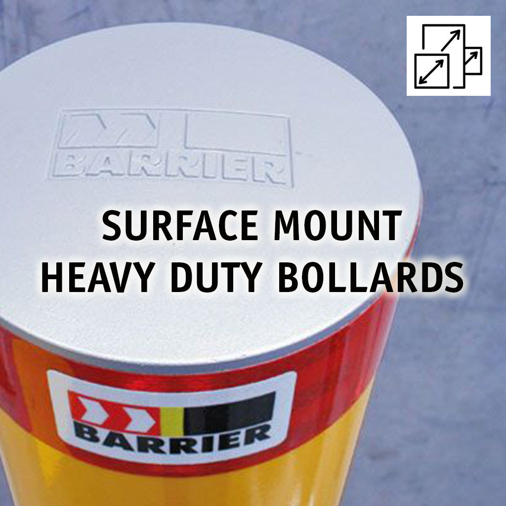 Bollard Metal surface mount HEAVY DUTY 5mm thick Galvanised and Powder ...