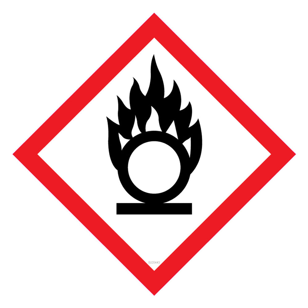 Label ghs OXIDISING Black/Red/White DECAL — Euro Signs & Safety