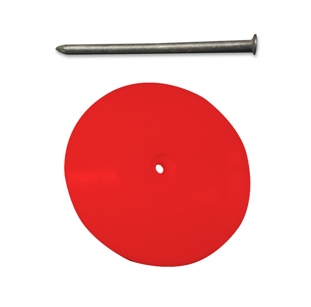 Line-O-Dot WHITE plastic with Galvanised Nail — Euro Signs & Safety