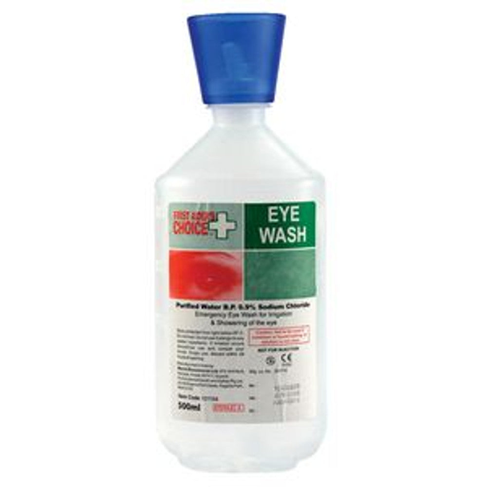 Eye Wash & Irrigation Solution 500ml Bottle — Euro Signs & Safety