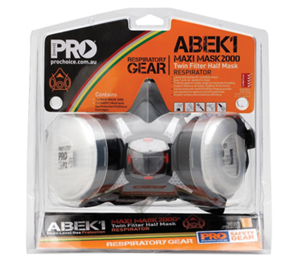 Mask ABEK 1 Maxi 2000 chemcal kit half mask respirator — Euro Signs ...