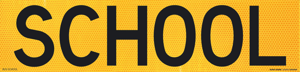 Sign Vehicle SCHOOL Class 1 Blk/Ylw - w500 x h120mm DECAL — Euro Signs ...