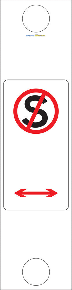 Sign Bollard Sleeve NO STANDING graphic Wht/Blk/red - w300 x — Euro ...