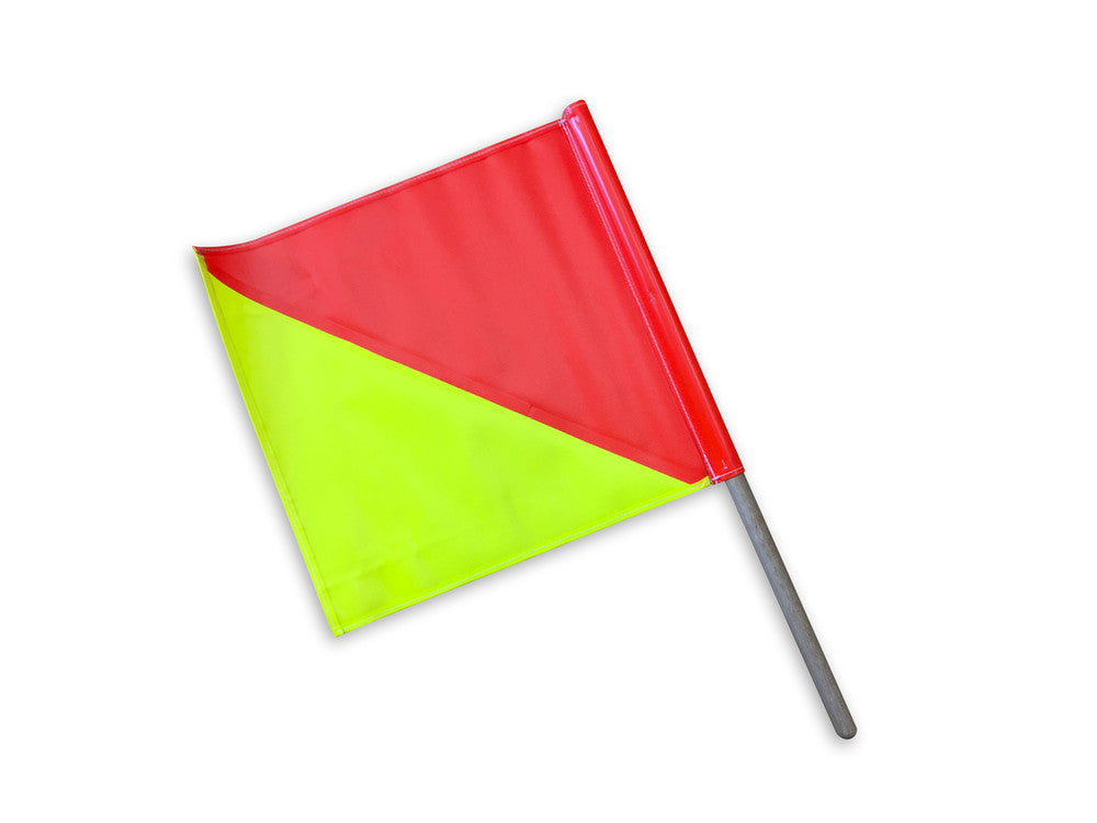 Flag Oversize Half Ylw/Half Org - 450 x 450mm STRONG VINYL — Euro Signs ...