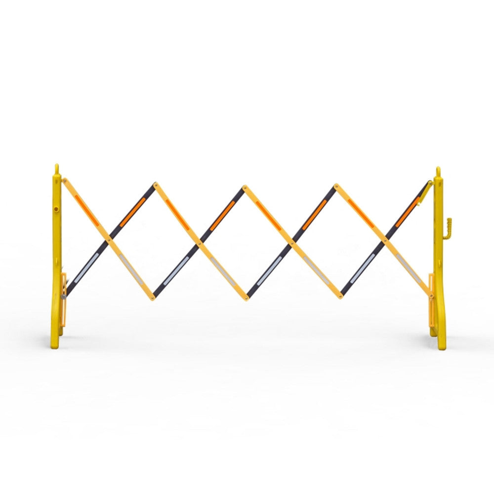 Barrier Plastic Port-a-guard floor EXPANDING stand Blk/Ylw 3kg - w2.4m ...