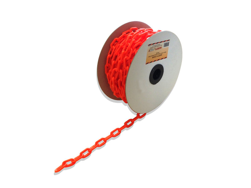 Chain Plastic Safety Orange 6mm x 25mt — Euro Signs & Safety