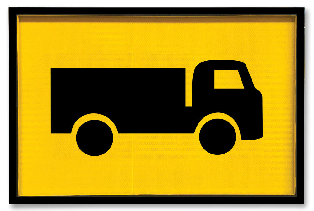 Sign for Box Section TRUCK +graphic Class 1 reflc Blk/Ylw - w900 x h60 ...
