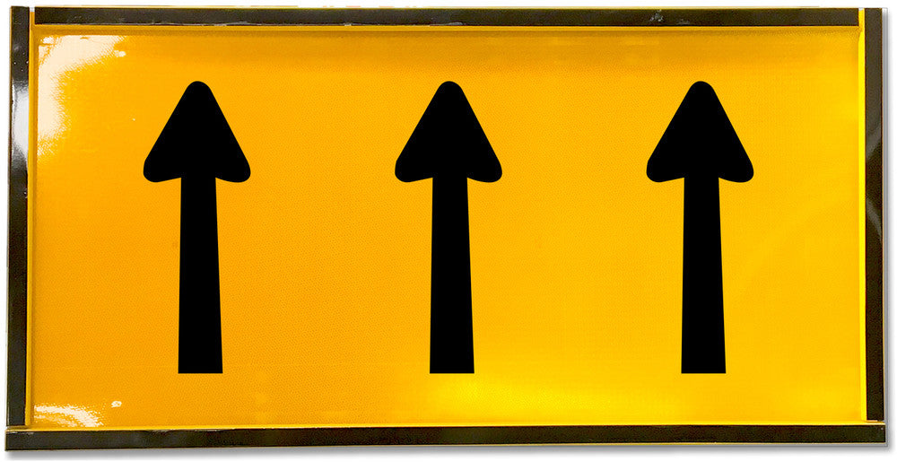 Sign for Box Section LANE STATUS d/sided Class 1 reflc Blk/Ylw - w1800 ...